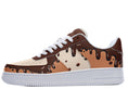 Melted Chocolate Drip Sneakers - White & Brown – CustomKiks.com