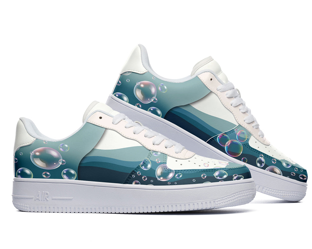 Blue & Green Bubbles Sneaker | Unique Design – CustomKiks.com