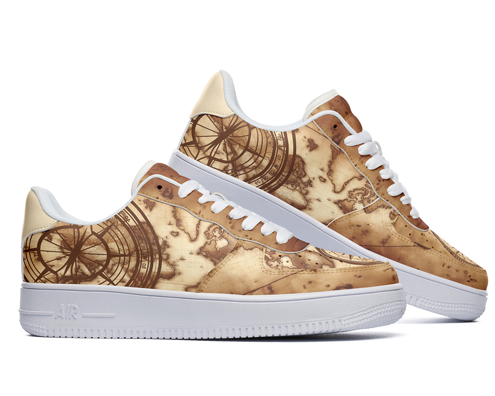 Unleash Your Wanderlust: Vintage Map Sneakers Take You On a Journey ...