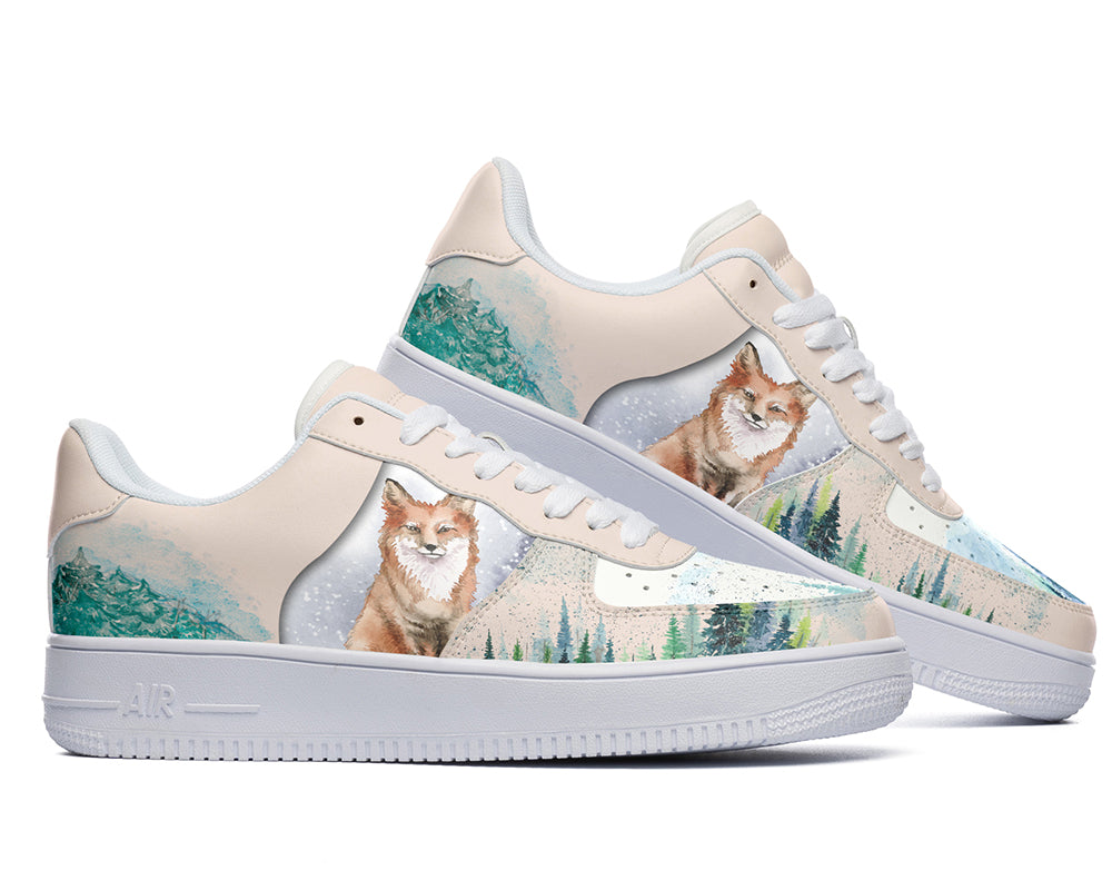 Artistic Fox In The Forest Sneakers – CustomKiks.com