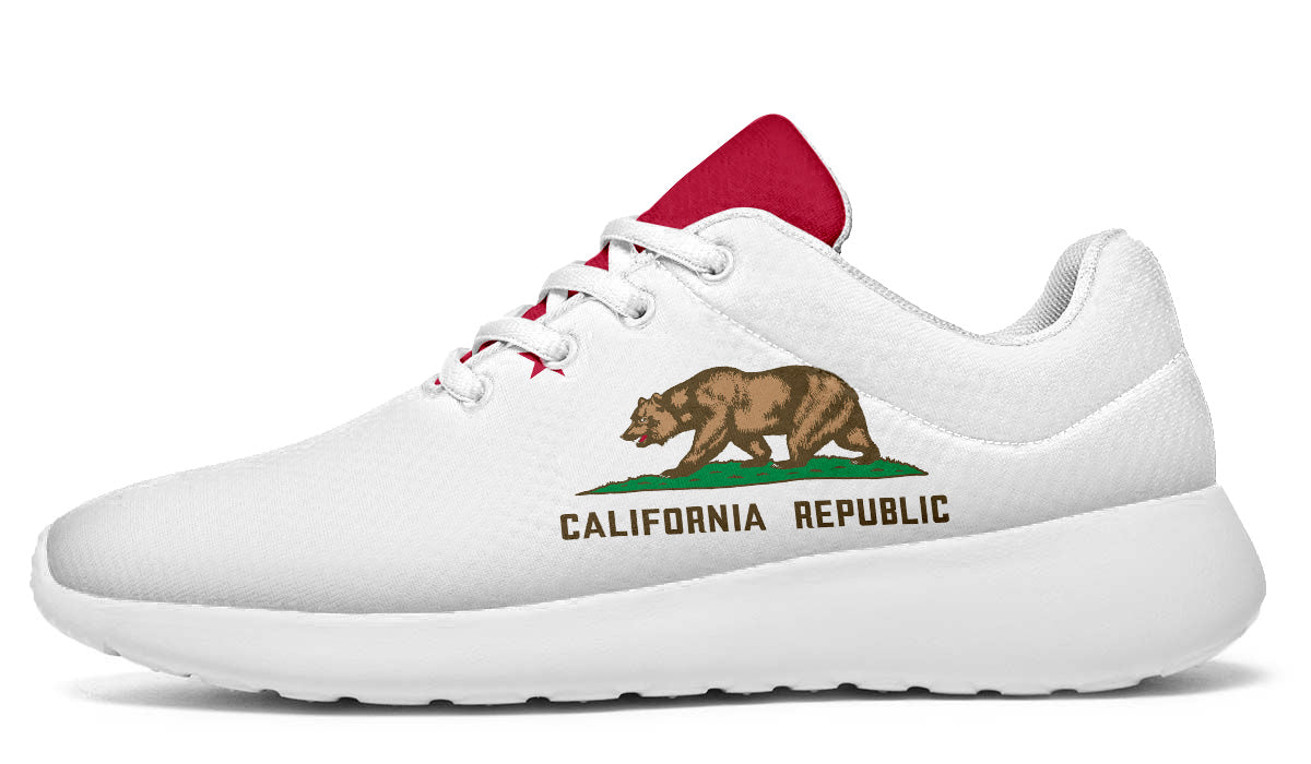 California Flag Sneakers: California Flag Pattern Sport Shoes