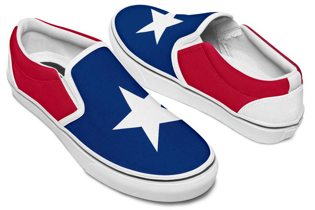Texas Slip On Shoes - Casual Flat Sneakers – CustomKiks.com