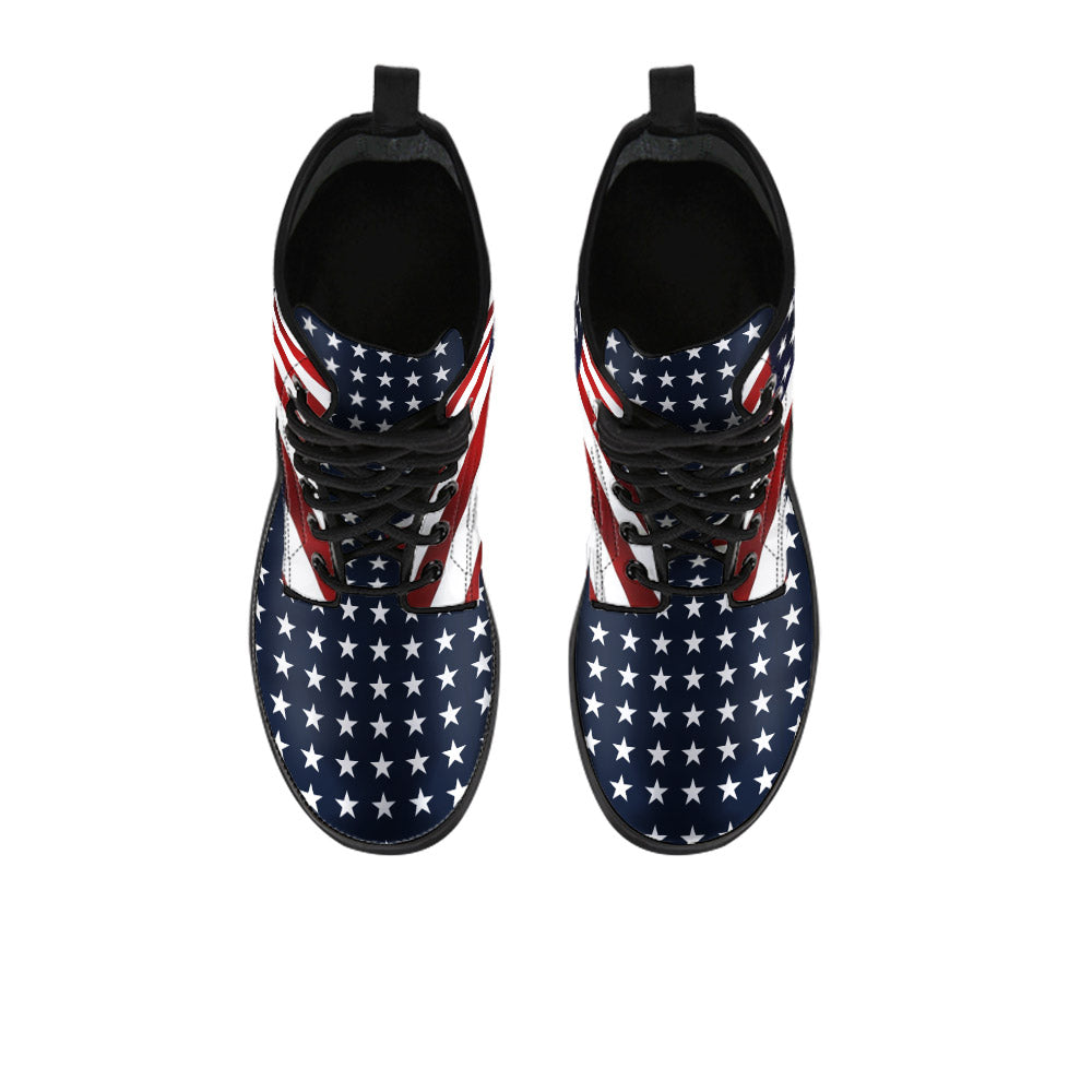 US Flag Boots - USA Patriotic Stars and Stripes American leather boots ...