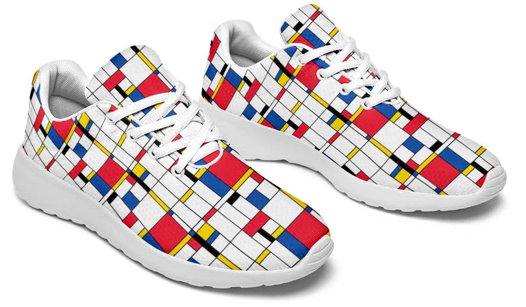 Mondrian Pattern Sports Shoes – CustomKiks.com