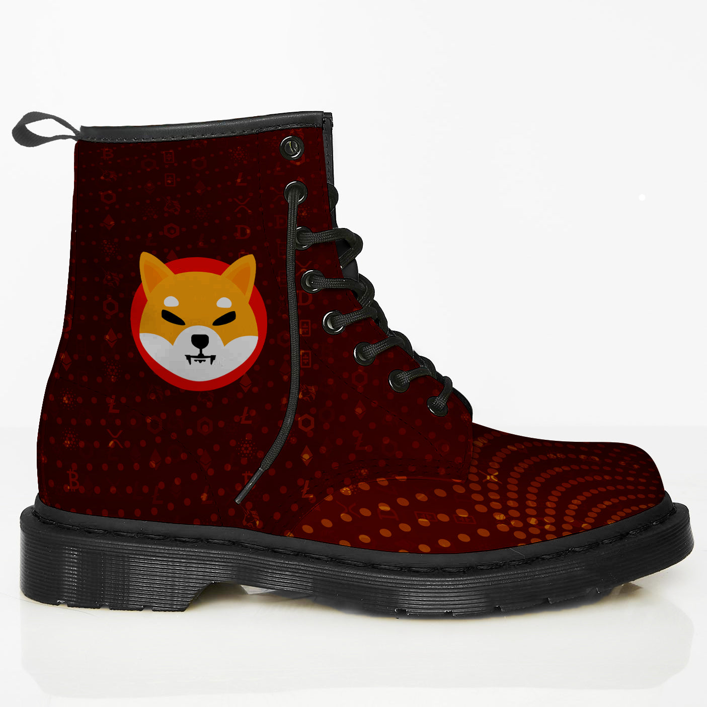 Shiba Inu Coin Boots - Vegan Leather Boots