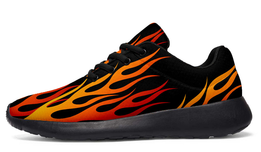 Flames Sneakers - Fire Sports Running Shoes – CustomKiks.com