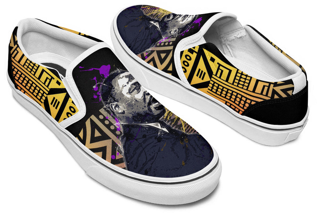 MLK Slip On Shoes - Casual Flat Sneakers – CustomKiks.com