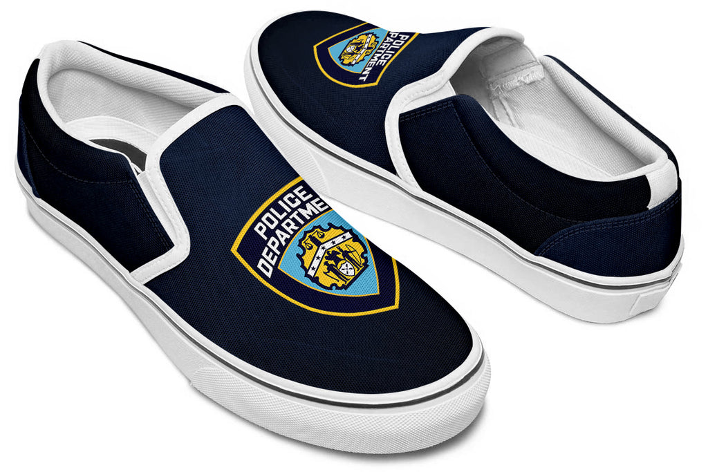 Police Slip On Shoes - Police Casual Flat Slip On Sneakers – CustomKiks.com