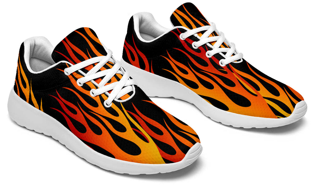Flames Sneakers - Fire Sports Running Shoes – CustomKiks.com