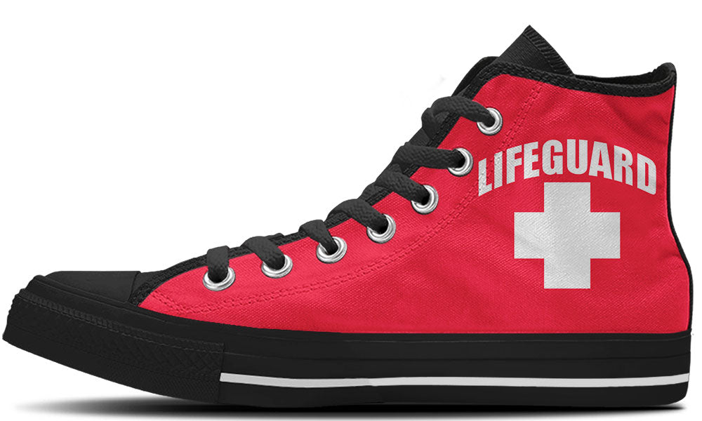 Lifeguard High Top Shoes - Custom Canvas Sneakers – CustomKiks.com