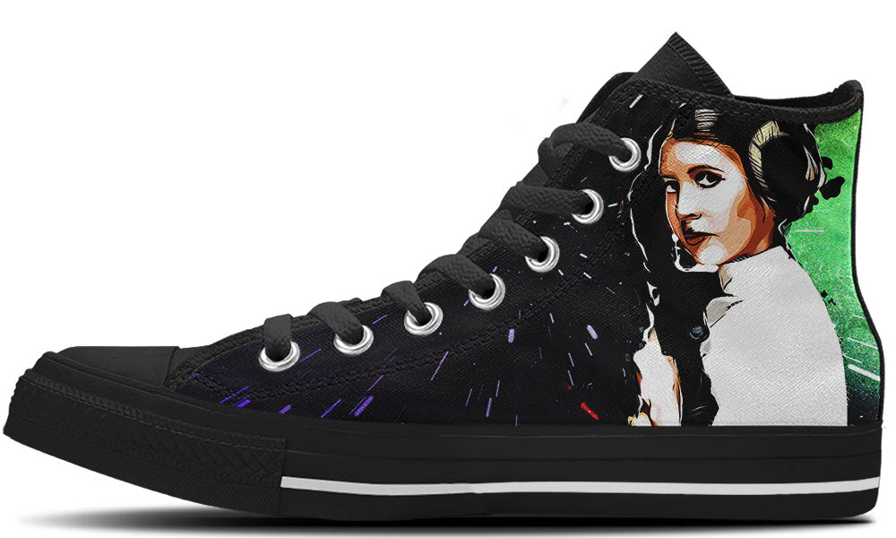 Princess Leia High Top Shoes - Custom Canvas Sneakers – CustomKiks.com