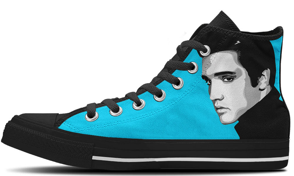 Elvis Presley High Top Shoes - Designer Canvas Sneakers – CustomKiks.com