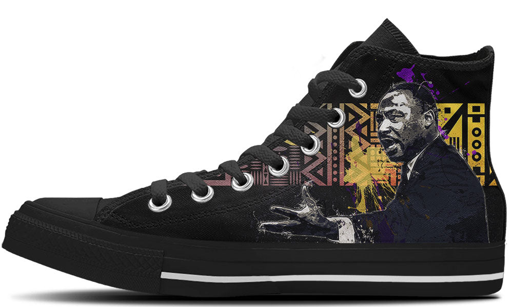 MLK High Top Shoes - Custom Canvas Sneakers – CustomKiks.com