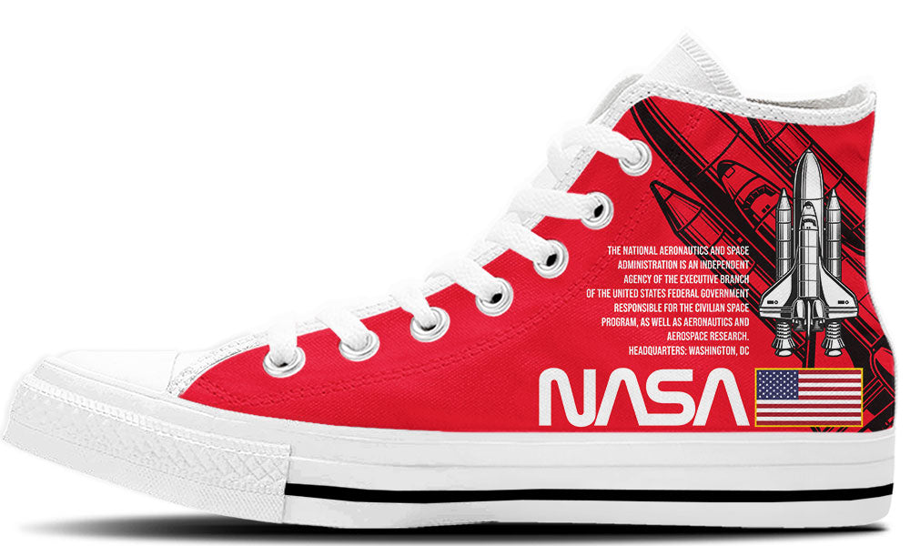 NASA 3 High Top Shoes - Custom Canvas Sneakers – CustomKiks.com